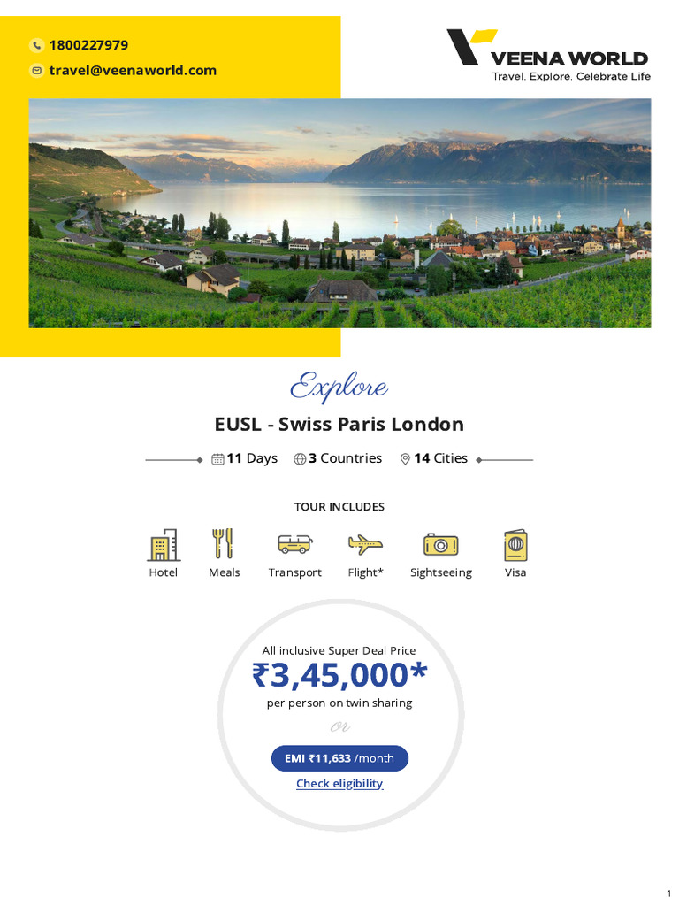 Holiday Details EUSL - 250706 - 193758 | PDF | Travel Visa | Meal