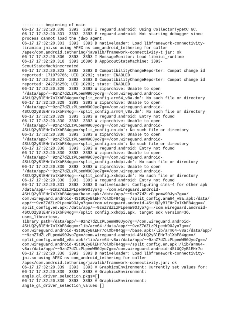 WireGuard Android Log Analysis | PDF | Computing | Software