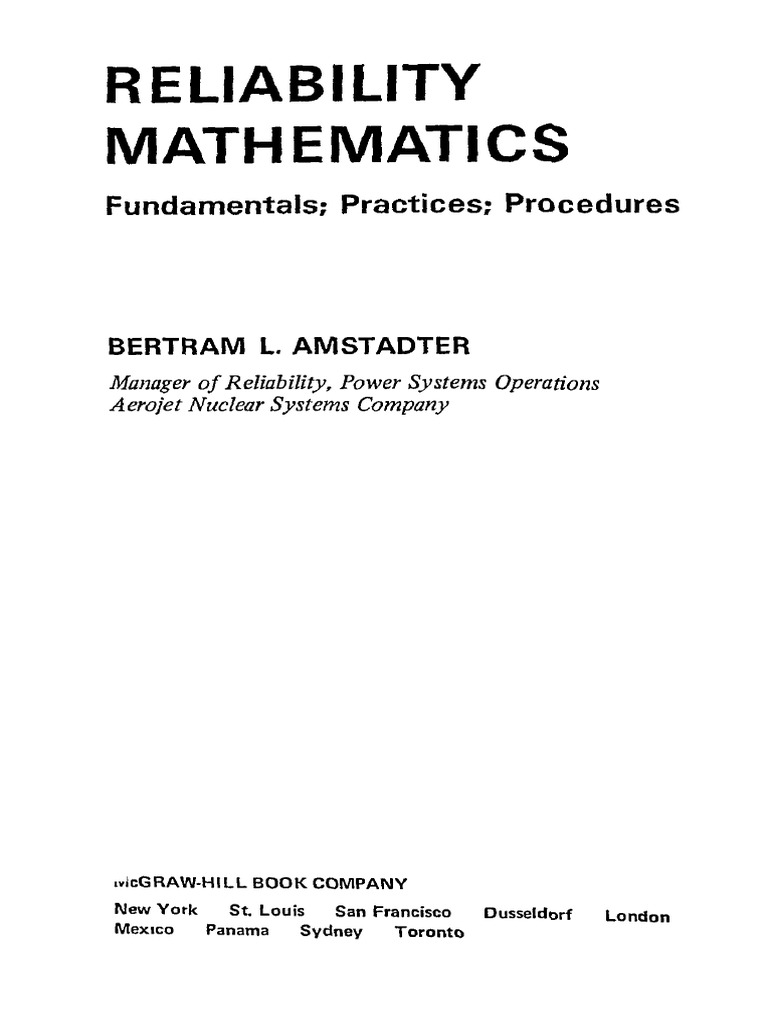 2015.134544.reliability Mathematics Fundamental Practices Procedures | PDF