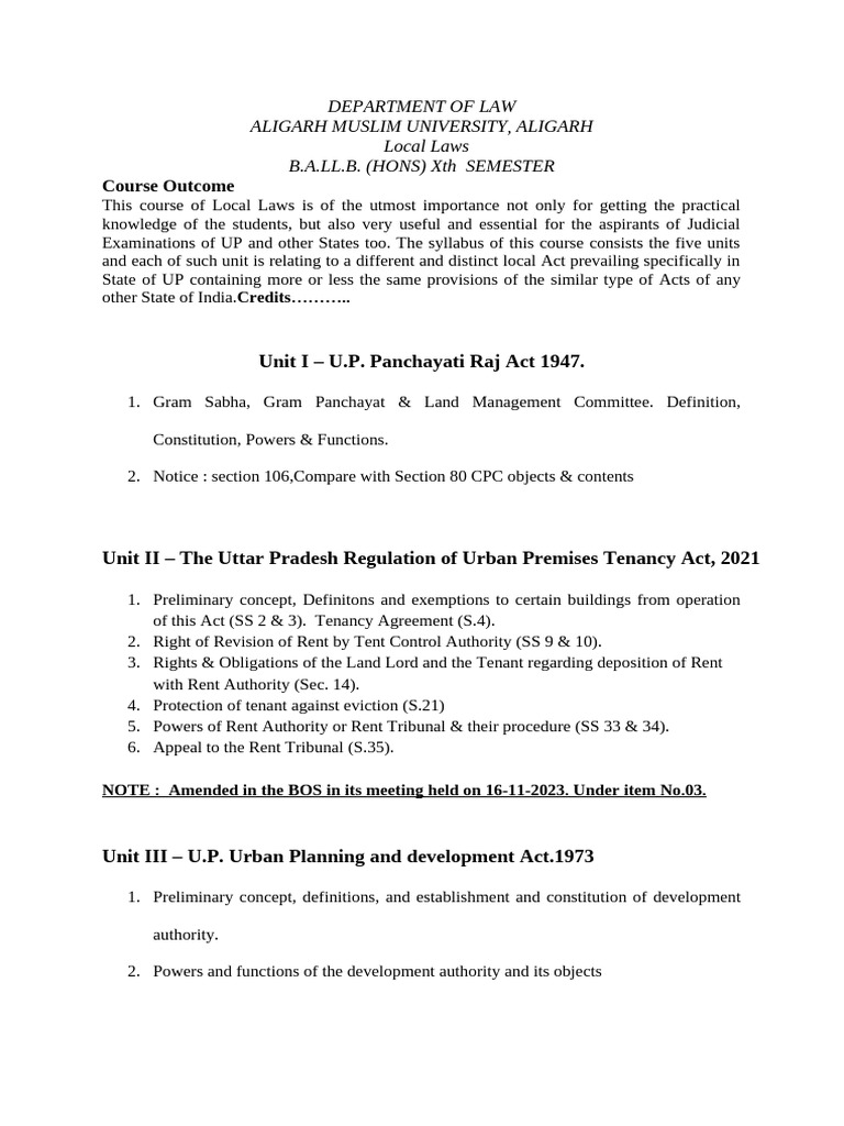 Local Laws Course for B.A.LL.B. Students | PDF | Justice | Crime & Violence