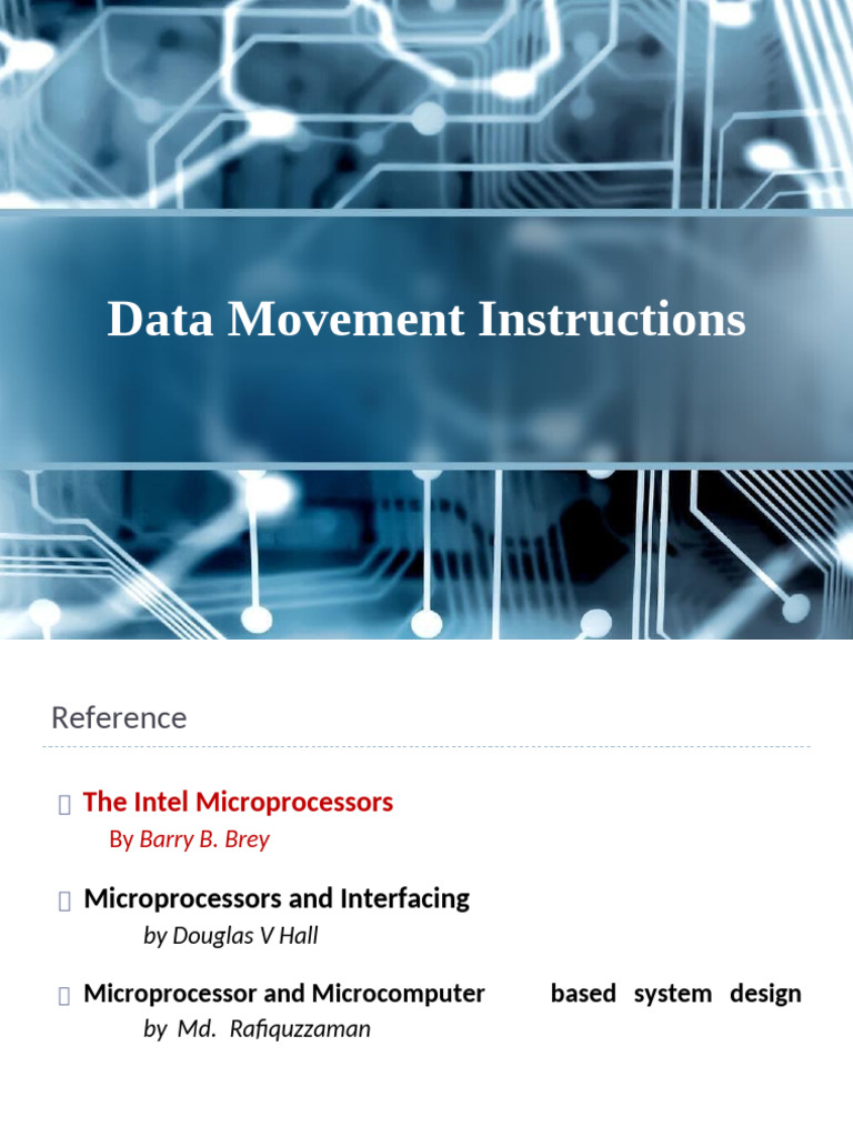 Lec - 03. Data Movement Instructions | PDF | Input/Output | Central Processing Unit