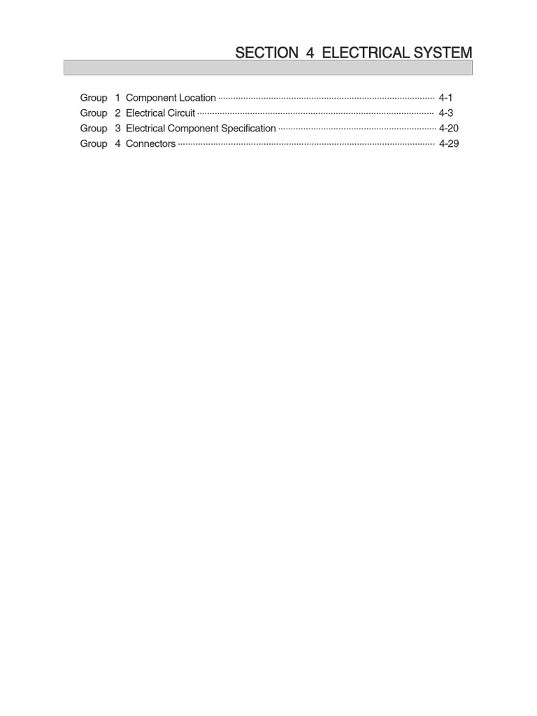 4-1. Electrical System | PDF | Switch | Electrical Wiring