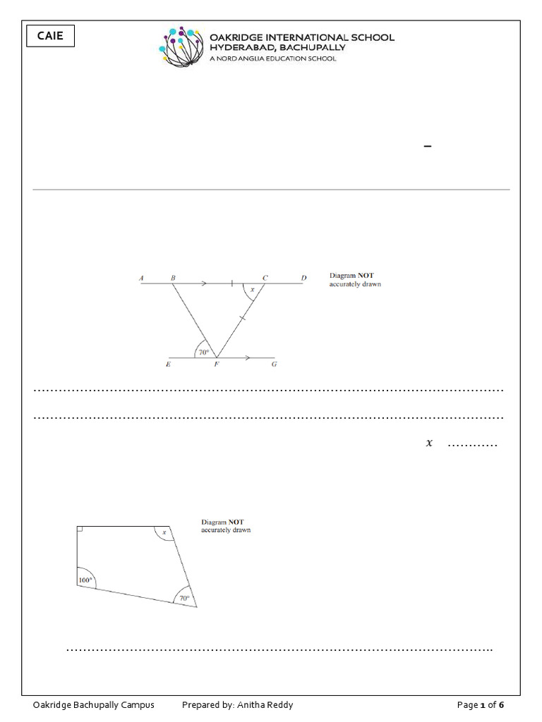 7 Caie Sa3 Math Revision Worksheet 3 | PDF | Elementary Mathematics ...