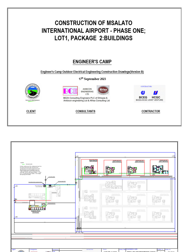Engineer's Camp Outdoor Electrical Engineering Construction Drawings (Version B) - E.useeS | PDF