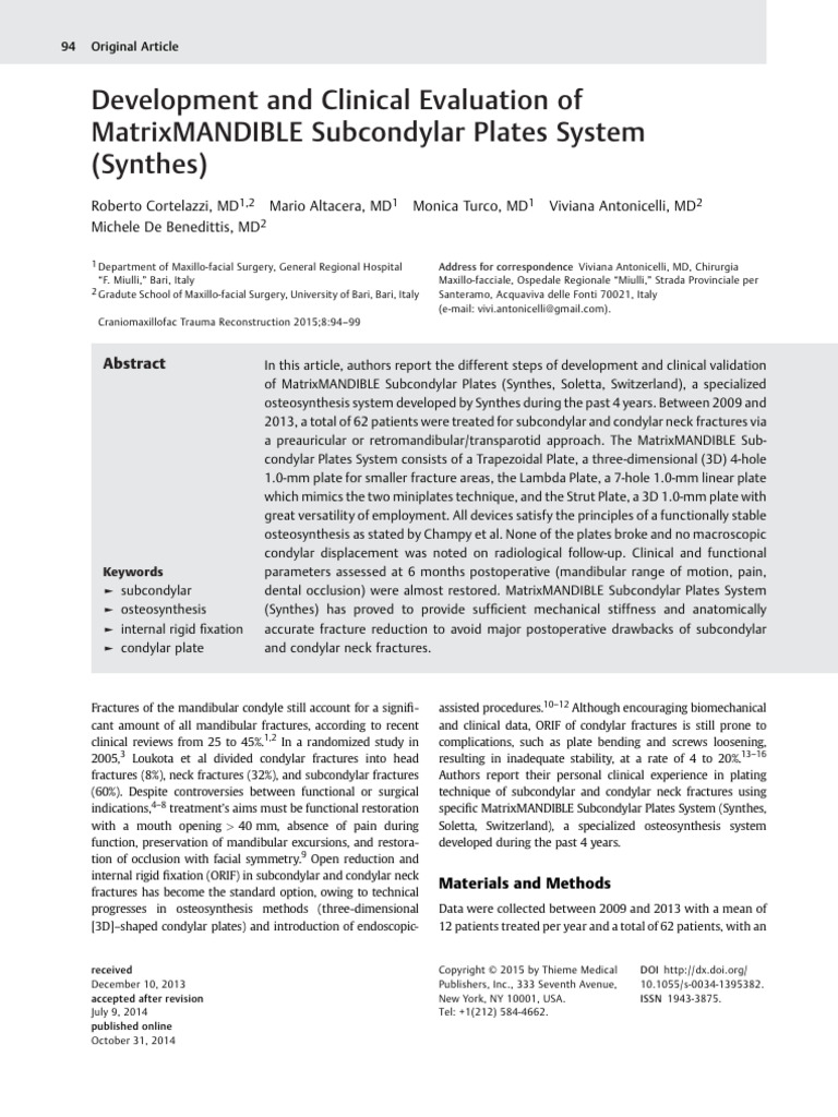 DevelopmentandClinicalEvaluationof MatrixMANDIBLE ...