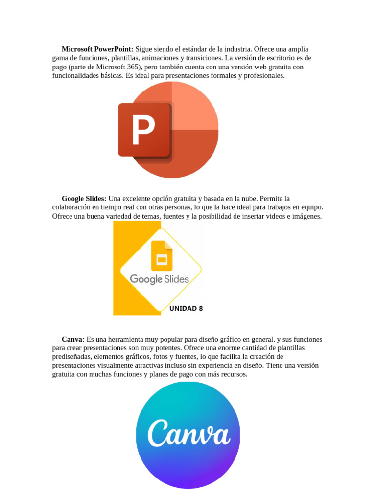 Programas para Crear Presentaciones | PDF