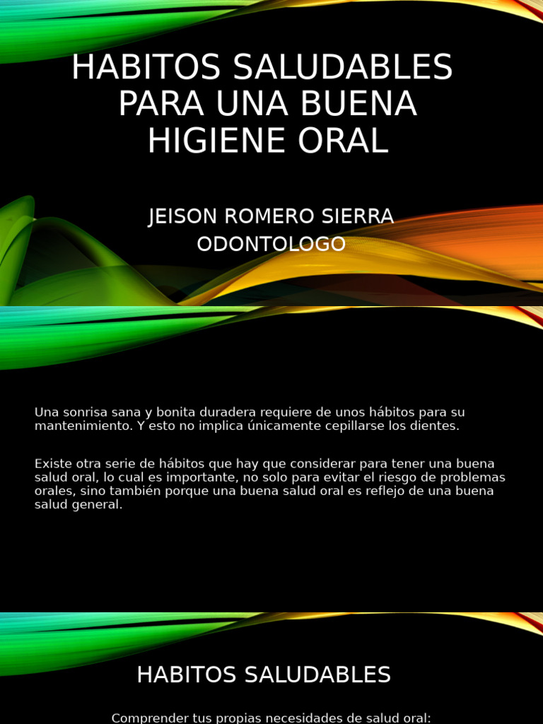 Habitos Saludables. DR Yeison | PDF