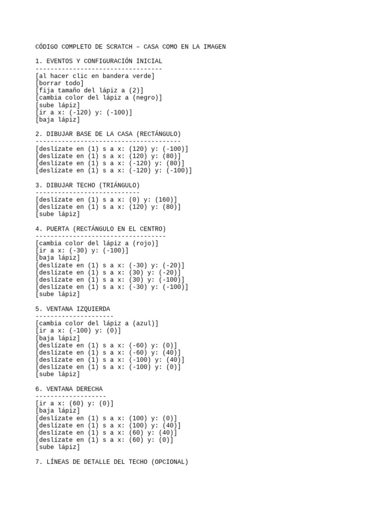 Codigo Scratch Casa Completa | PDF