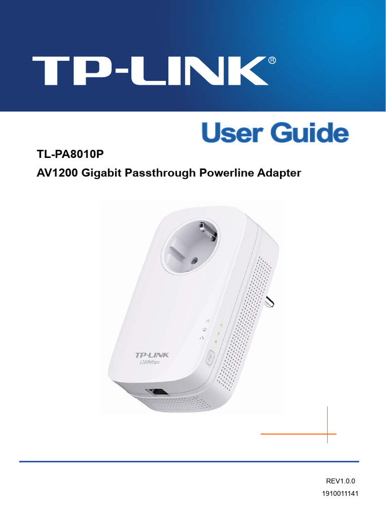 TP Link TL Pa8010p User Manual | PDF | Computer Network | Ac Power ...