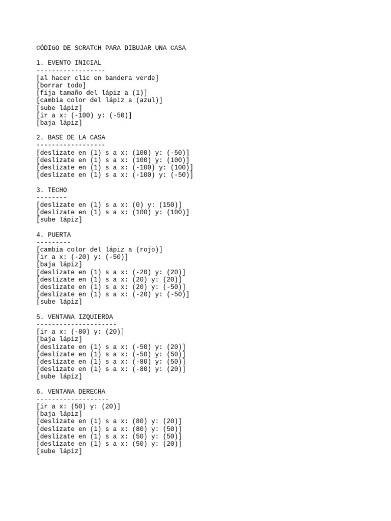 Codigo Scratch Casa | PDF