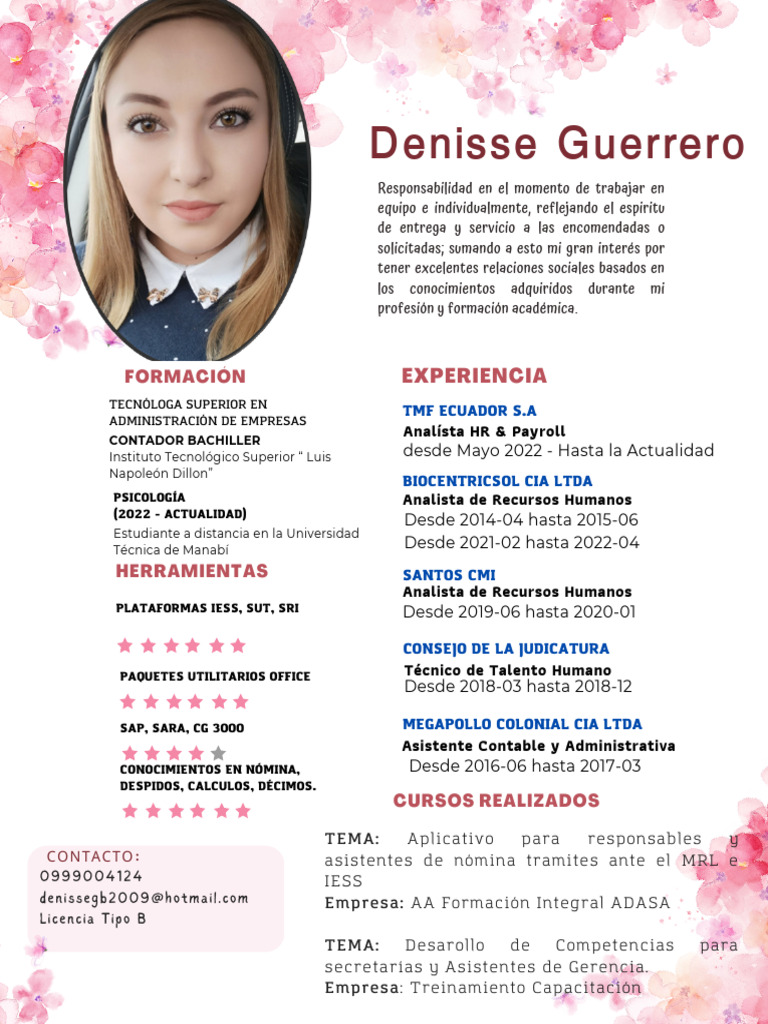 Hoja de Vida Denisse Guerrero-1 | PDF