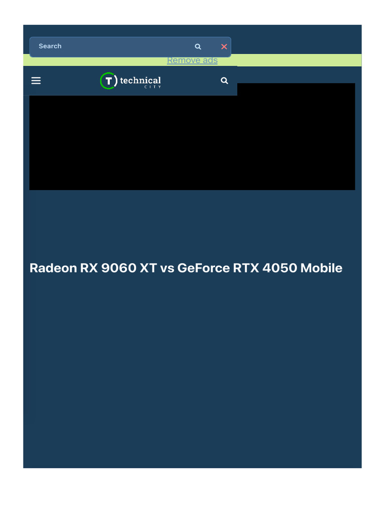 RX 9060 XT vs RTX 4050 Mobile Comparison | PDF | Graphics Processing ...