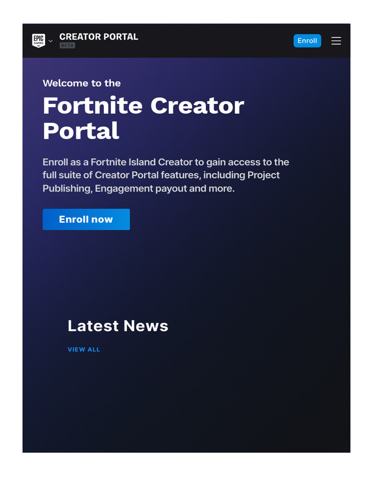 Fortnite Creator Portal Overview | PDF