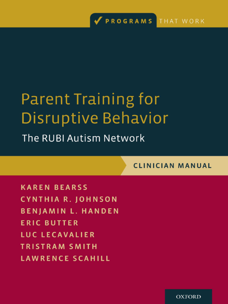 Parent Training for Disruptive Behavior | PDF | Autism | Reinforcement