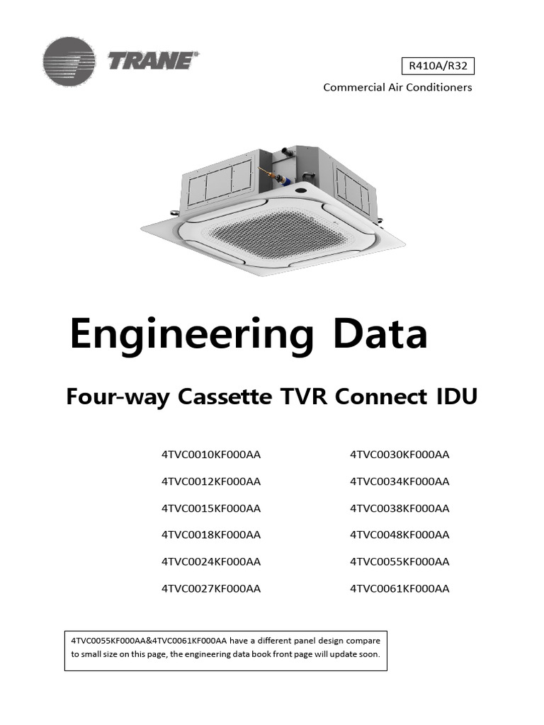 Engineering DataBook TVR Connect Four Way Cassette | PDF | Pipe (Fluid Conveyance) | Power Supply