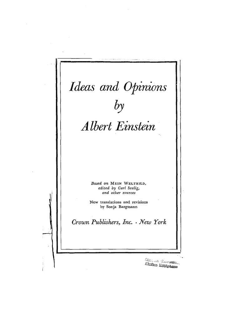 01 Einstein 1919 Two Types of Theories | PDF | Force | General Relativity