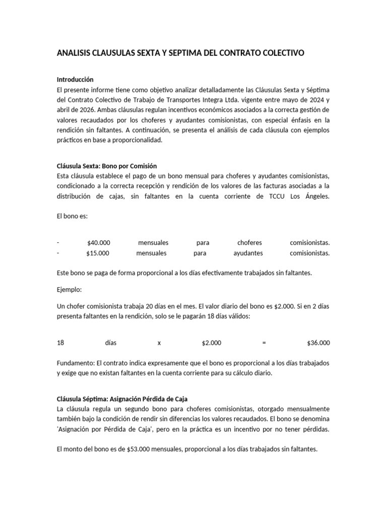 Analisis Clausula Sexta y Septima | PDF