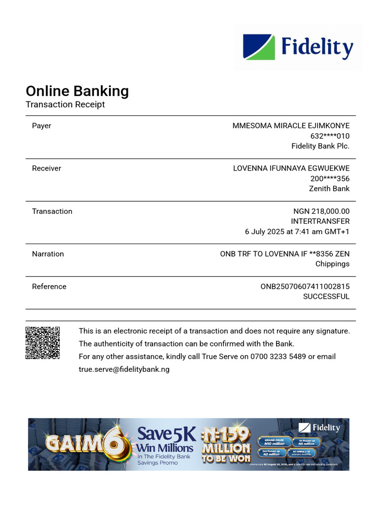 Transaction Receipt 114 | PDF