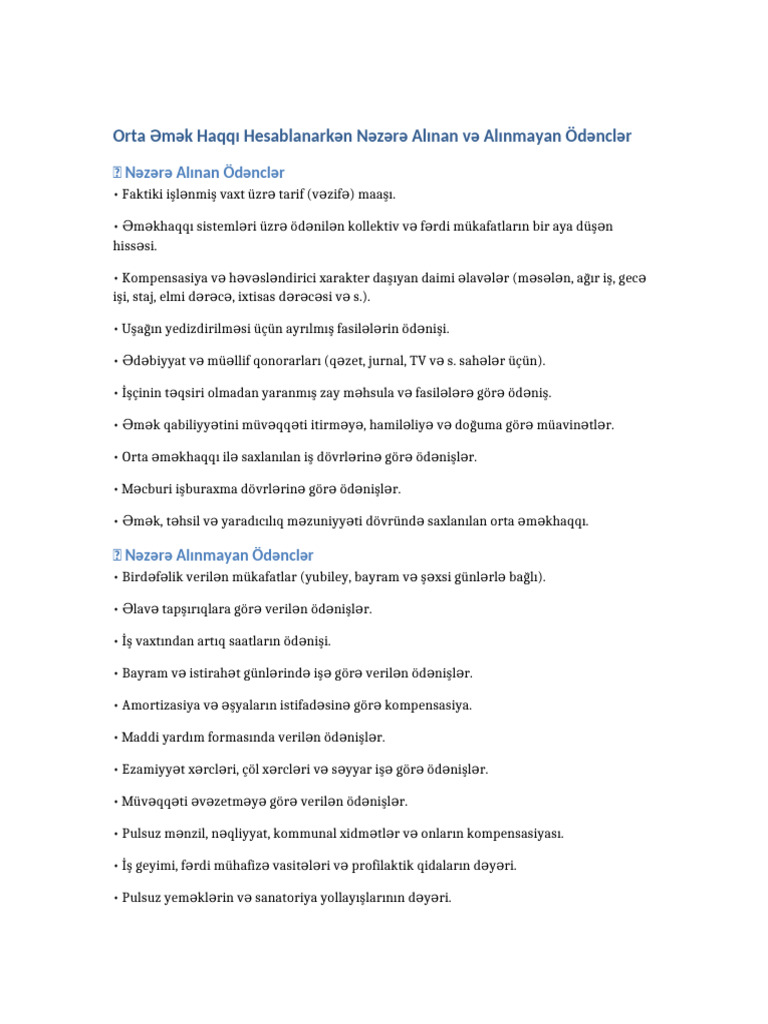 Orta Emek Haqqi Odencler Siyahisi | PDF