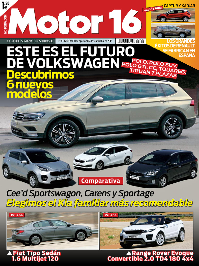 Revista Motor 16 30-8-16 | PDF | Vehículos | Industria automotriz