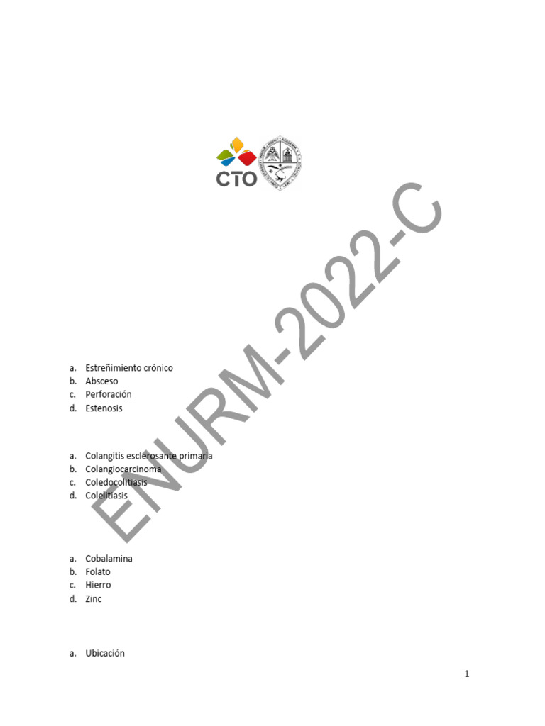Examen Nacional de Residencias Médicas 2022-C | PDF | El embarazo ...