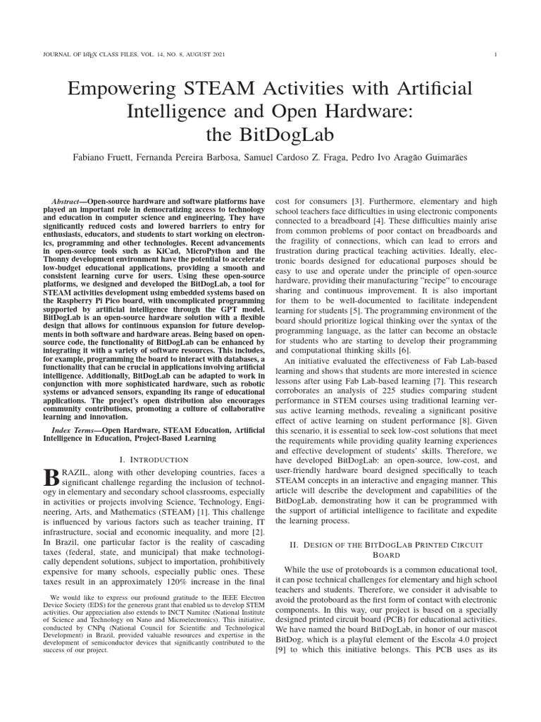 Empowering STEAM Activities With Artificial Intell | PDF | Computer ...