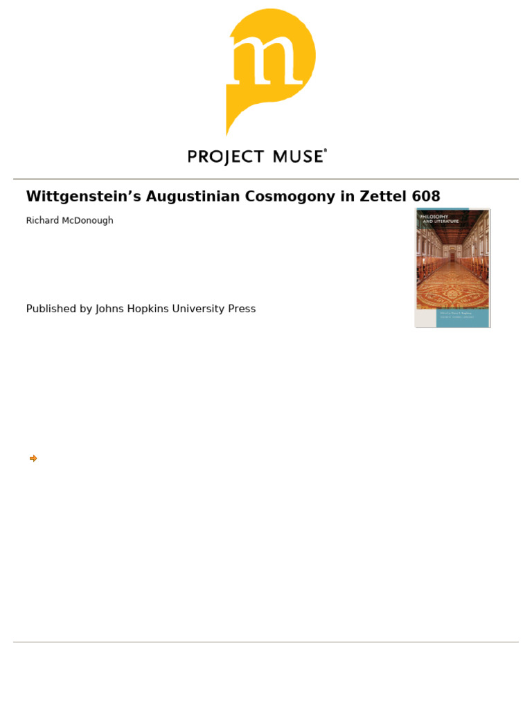 Mcdonough 2015 Sobre Zettel 608 | PDF | Augustine Of Hippo | Ludwig ...