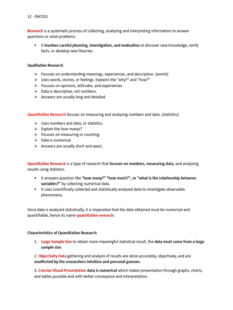 Practical Research 2 Lesson 1 To 3 | PDF | Quantitative Research ...
