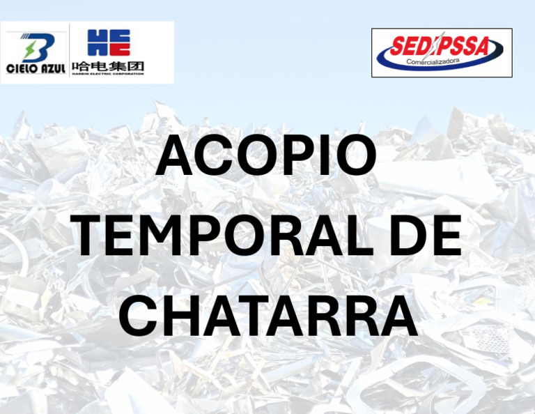 Acopio Temporal de Chatarra | PDF
