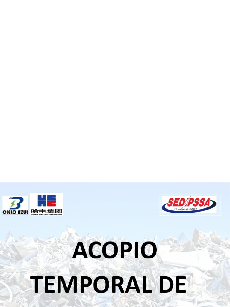 Acopio Temporal de Material | PDF