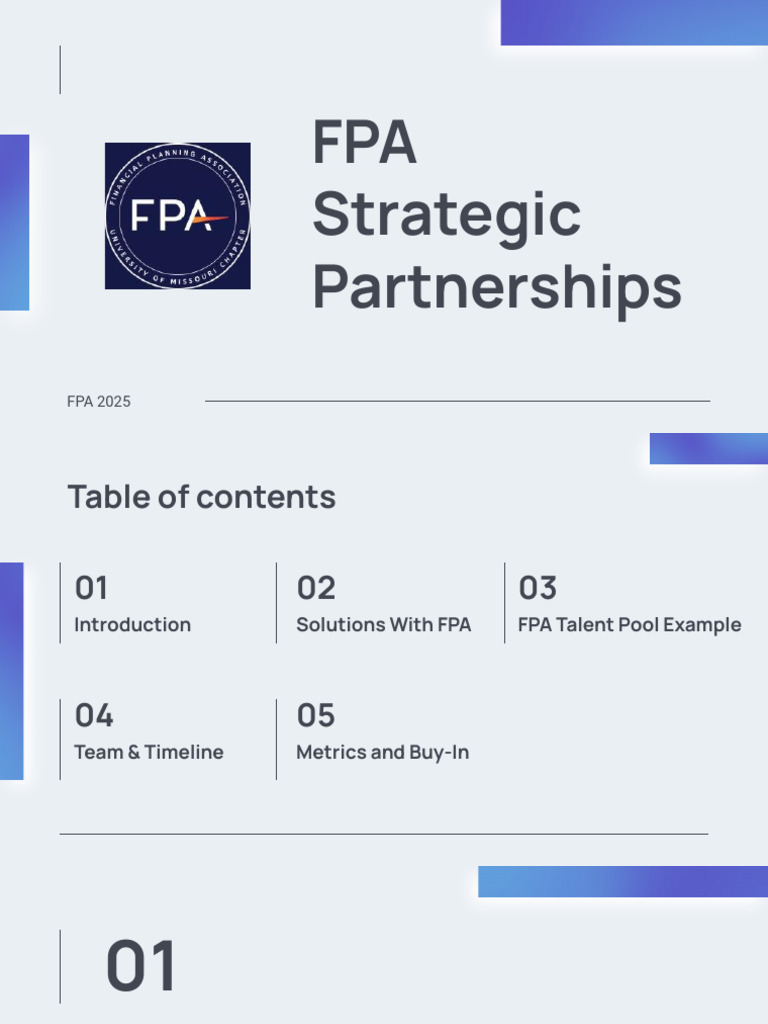 FPA Strategic Partnerships Overview | PDF