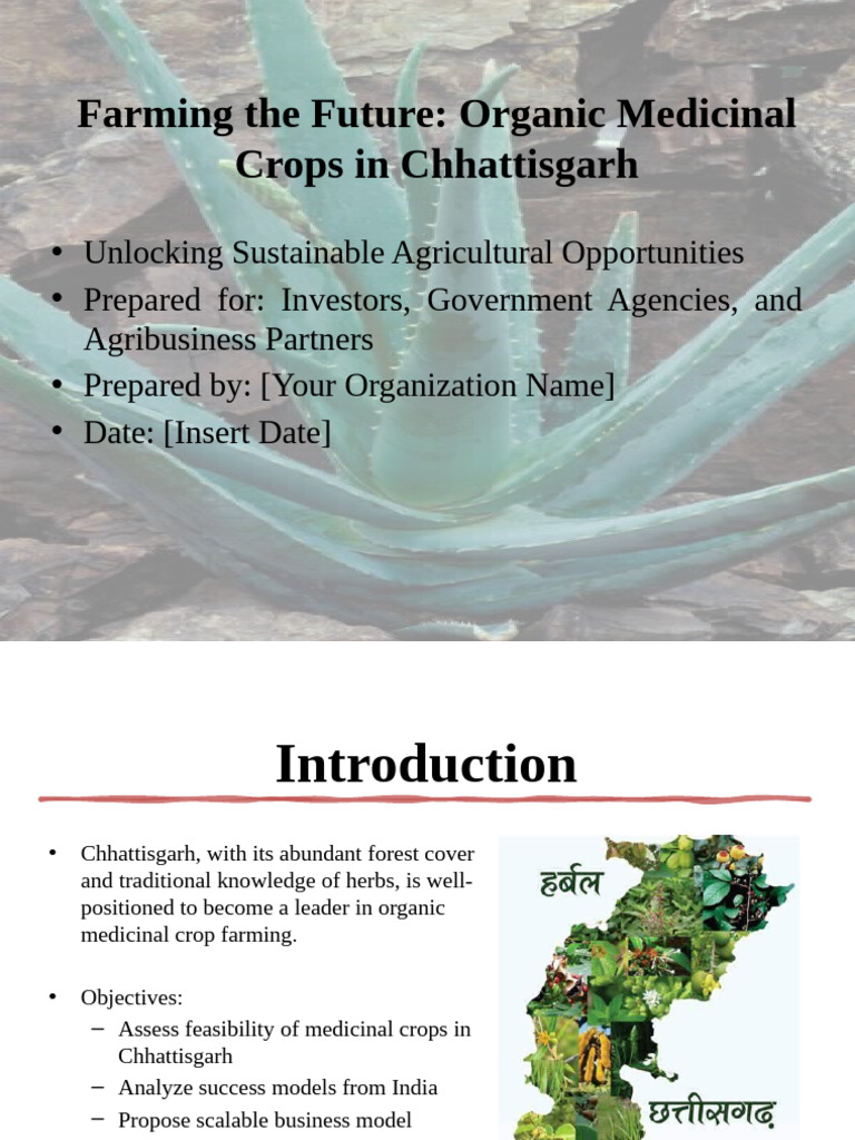 Organic Medicinal Farming in Chhattisgarh | PDF | Agriculture | Food ...