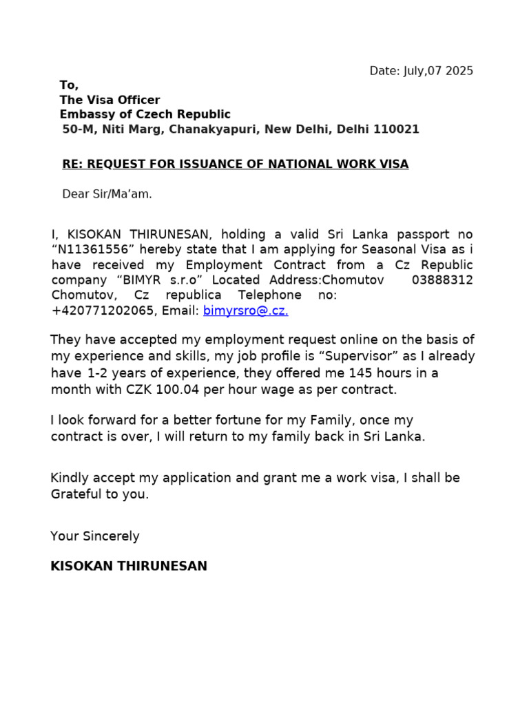 Kisokan Cover Letter | PDF