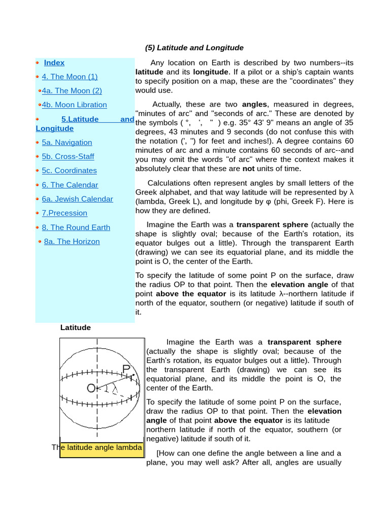 2 Latitude and Longitude | PDF | Latitude | Equator