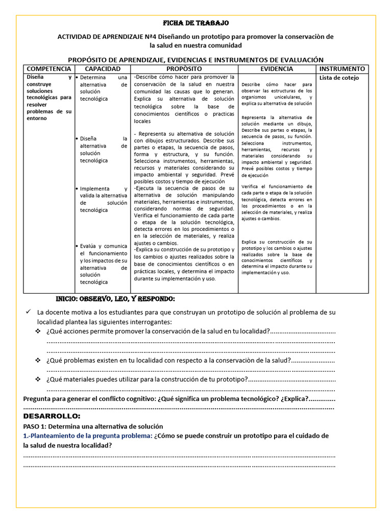 Ficha Act 4-1 | PDF | Diseño | Cognición