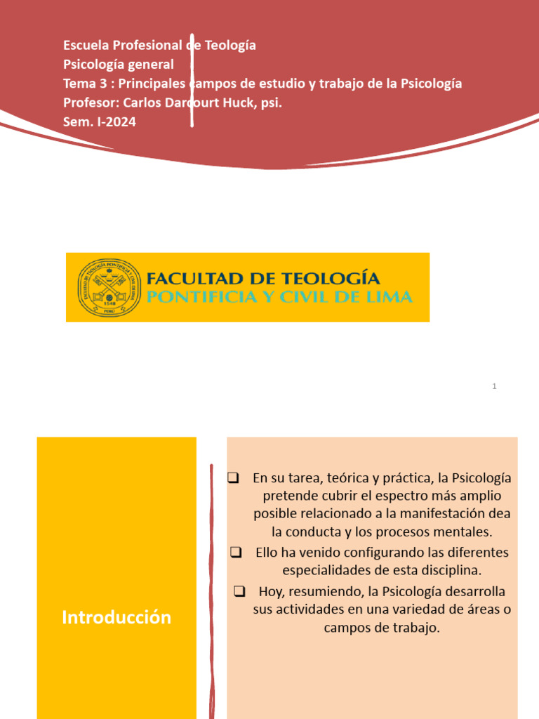 Tema 3 Campos de Estudio de La Psicolog-A | PDF | Sicología | Aprendizaje