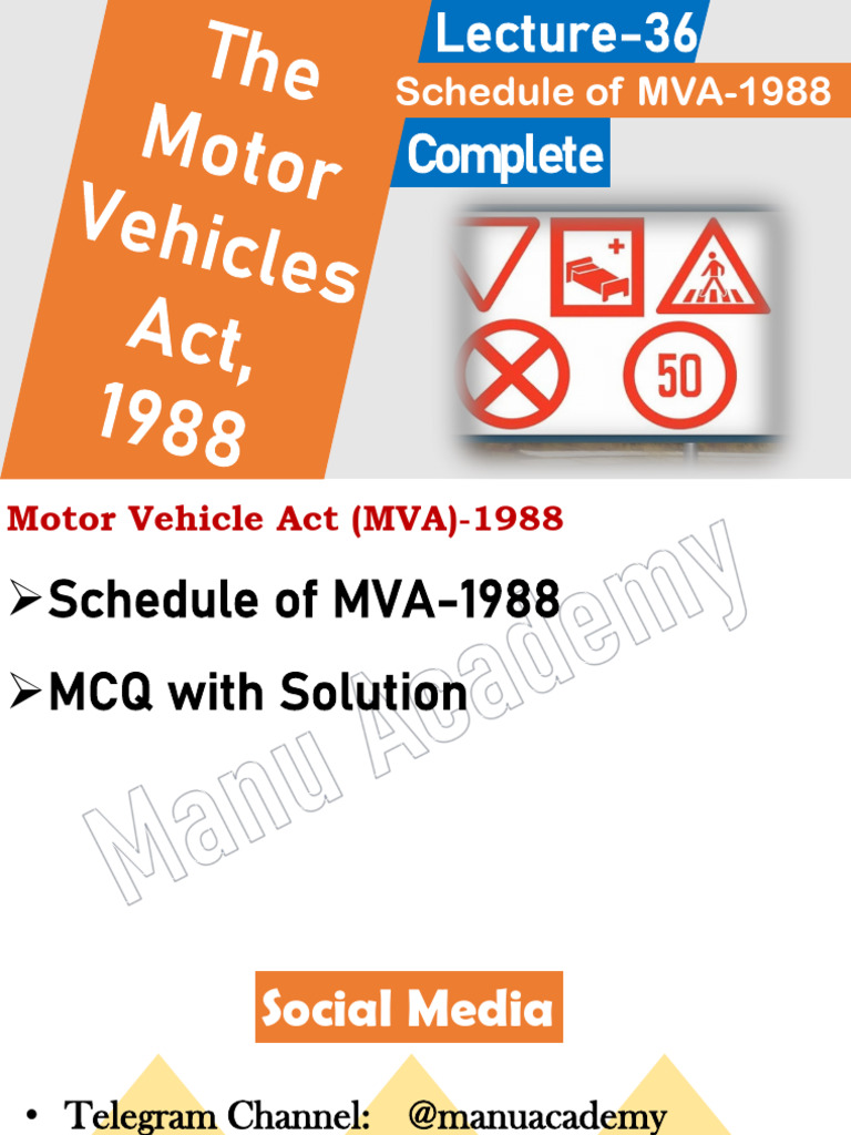 Understanding MVA 1988 Traffic Signs | PDF | Traffic | Traffic Collision