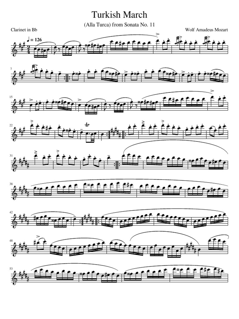 Rondo Alla Turca - Mozart Version Original | PDF