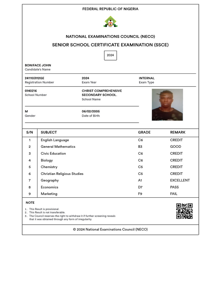 John Boniface Neco | PDF