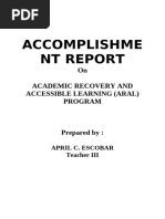 ARAL Program Monitoring Form | PDF
