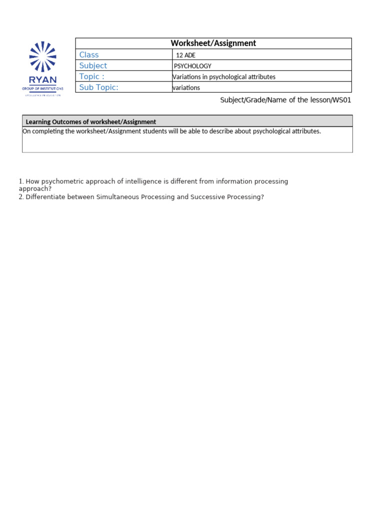 Class 12 Assignment (CH 4) - 5 | PDF