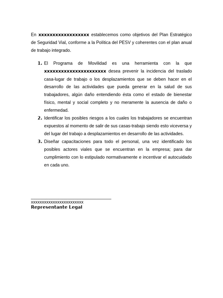 SST-PESV-05 Objetivos y Metas Del PESV | PDF