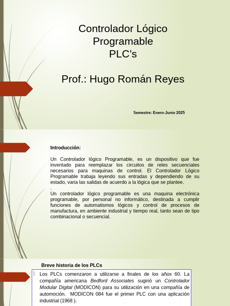 Controlador Logico Programable | PDF | Controlador lógico programable | Unidad Central de ...