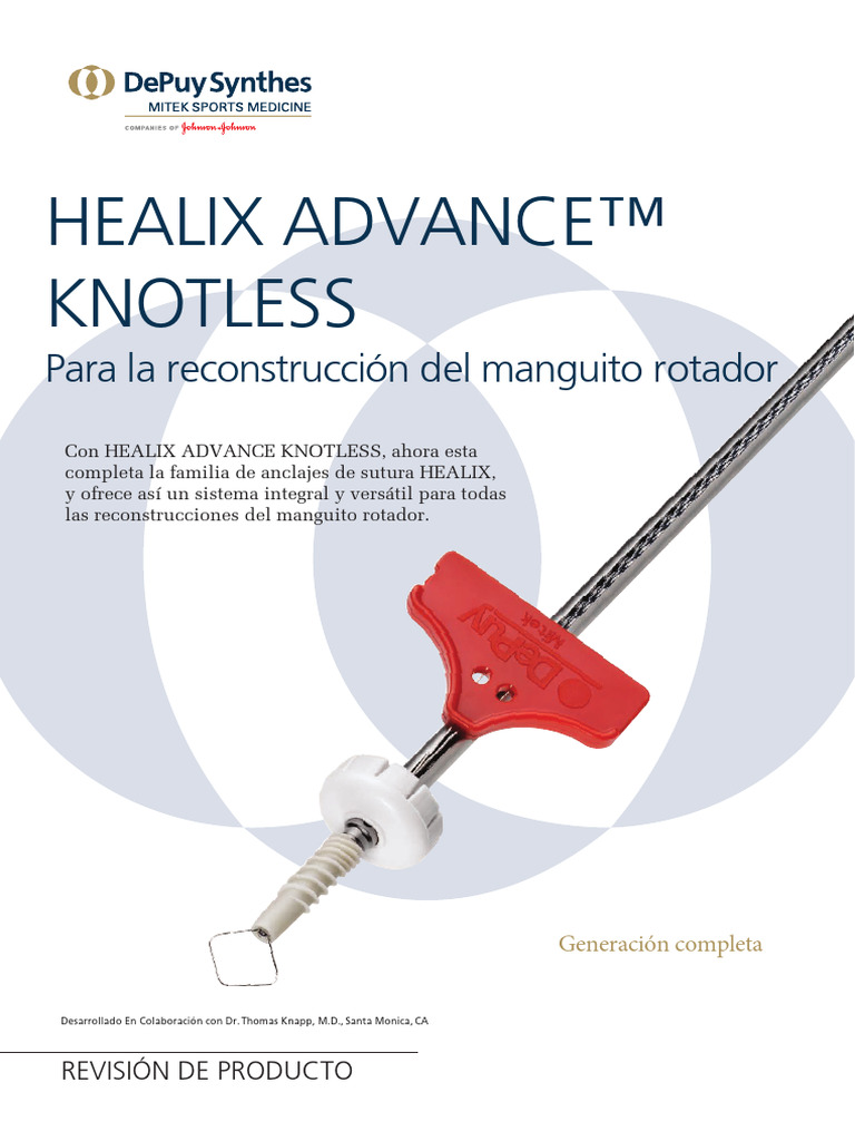 Revisión de Producto Healix Knotless | PDF