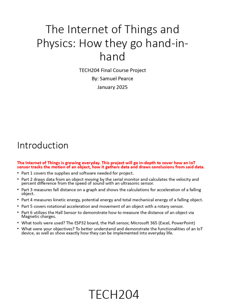 TECH204 Final Project Samuel Pearce January 2025 | PDF | Ultrasound ...