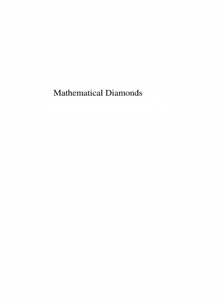 Mathematical Diamonds Text | PDF | Geometry | Mathematics