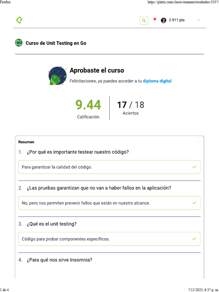 Curso de Unit Testing en Firefox | PDF