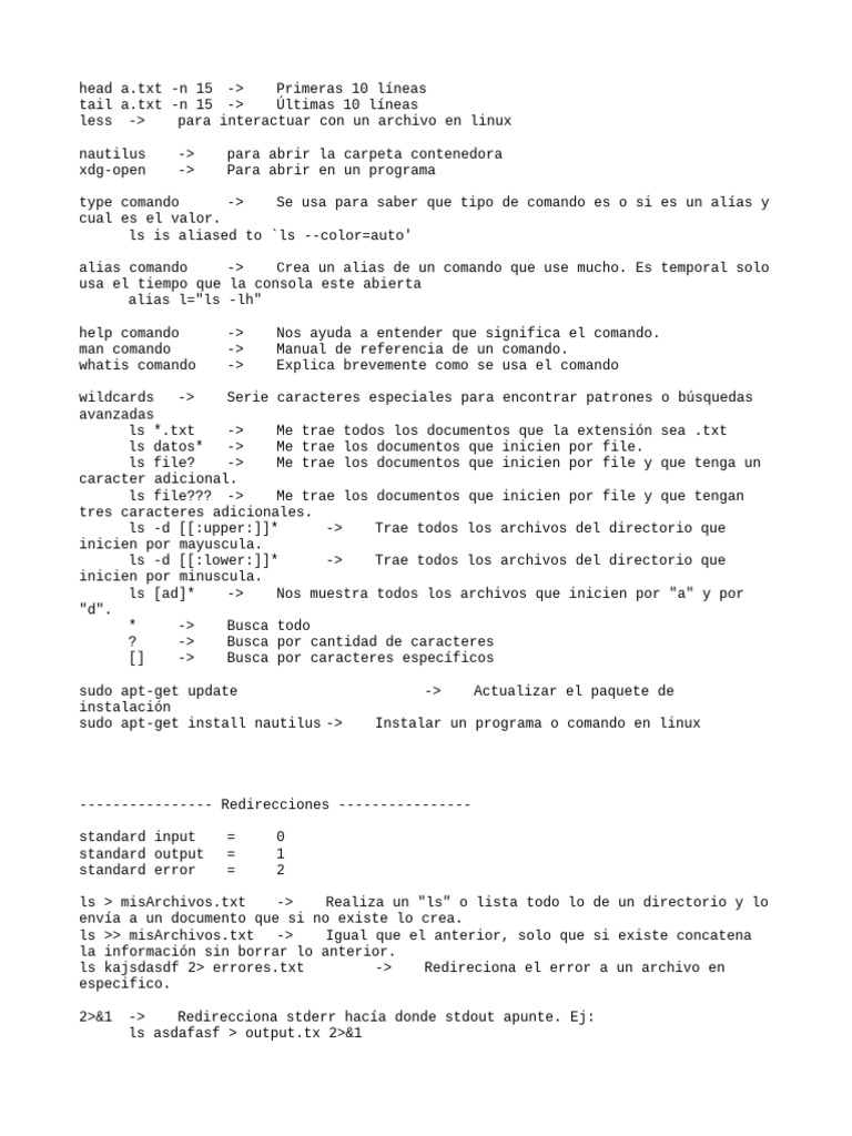 Comandos Linux | PDF | Archivo de computadora | Zip (formato de archivo)