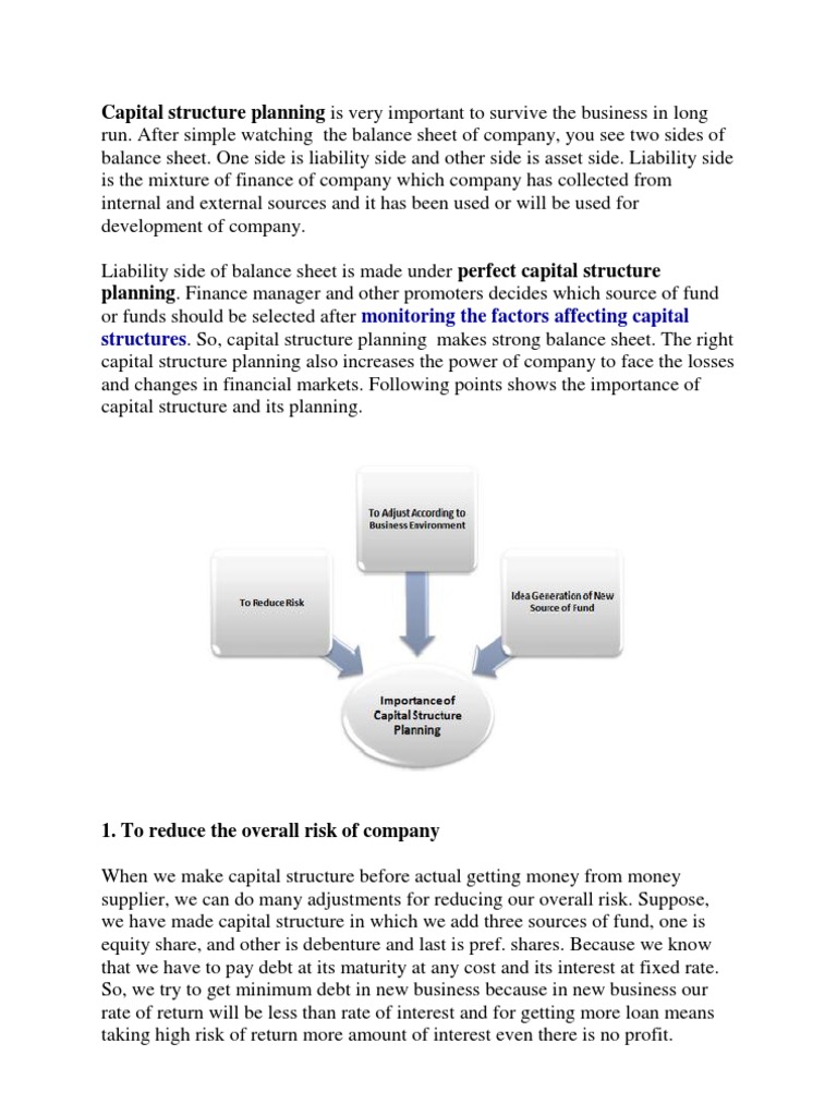 Capital Structure Planning | PDF | Capital Structure | Financial Capital