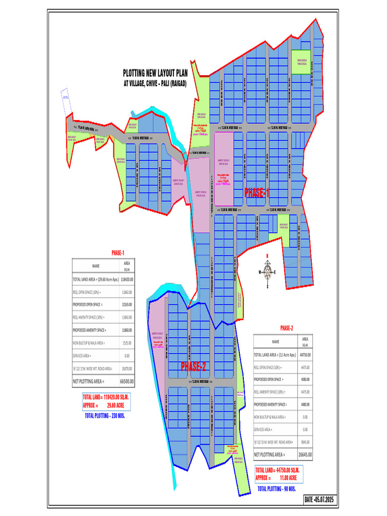 Plot Layout Plan for Chive-Pali Village | PDF